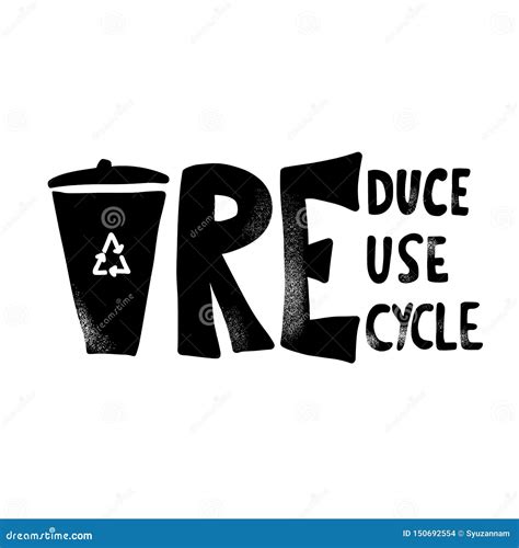 Reduzca La Reutilizaci N Reciclan Concepto Dise O Del Texto Del Vector