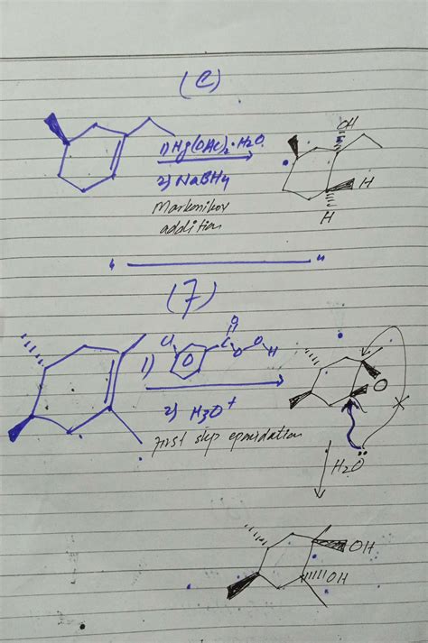 [solved] 3 draw the product s of each reaction below and show