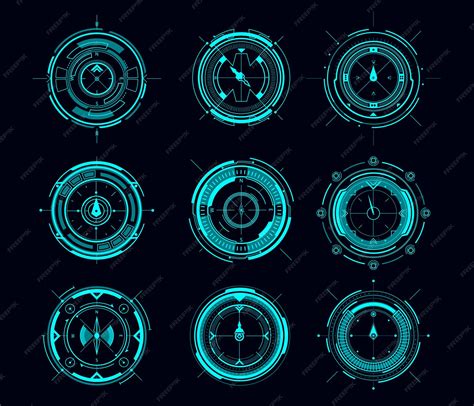 Premium Vector Hud Compass Or Aim Control Panel Vector Futuristic