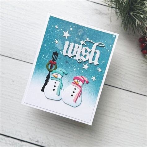 Sizzix Tim Holtz Thinlits Dies Vault Winter Wishes Tim Holtz Sizzix Christmas Card