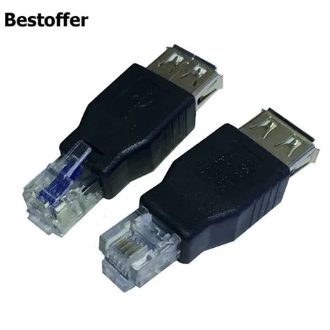 Pieces Usb A Female To Rj Rj Pin Network Male Adapter Converters Phone P C Jack