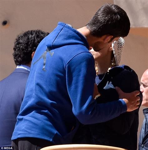 Novak Djokovic Shares A Kiss With Wife Jelena In Marbella Daily Mail