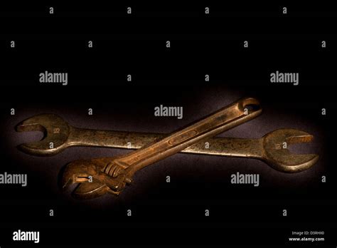 Pile Of Rusty Spanners Stock Photo Alamy