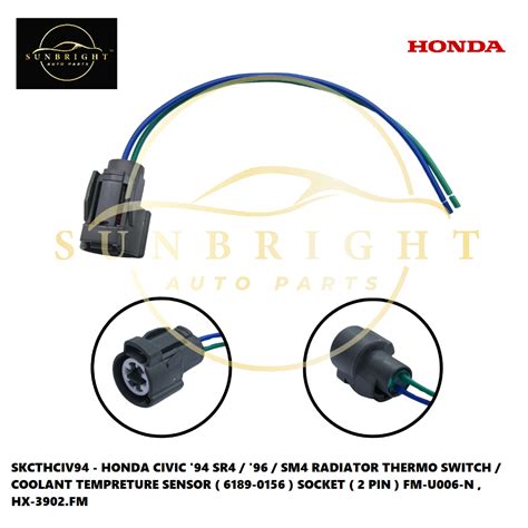 Honda Civic 94 Sr4 Sm4 Radiator Thermo Switch Coolant Tempreture Sensor 6189 0156