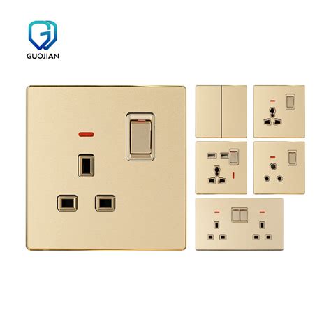 Quality Guarantee UK Standard Acrylic 1 Gang 1 Way Wall Socket For Living Room Office ISO CE IEC