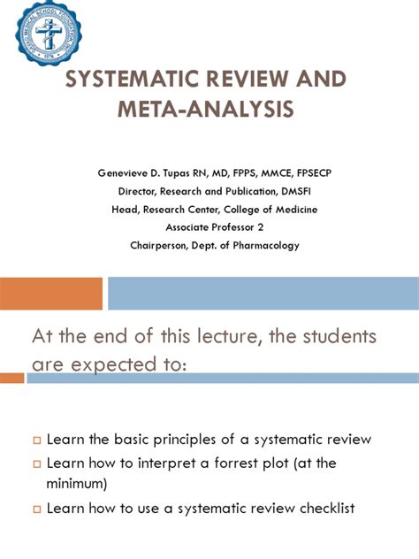 Systematic Review And Meta Analysis 1 Pdf