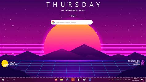 My Synthwave Desktop R Rainmeter