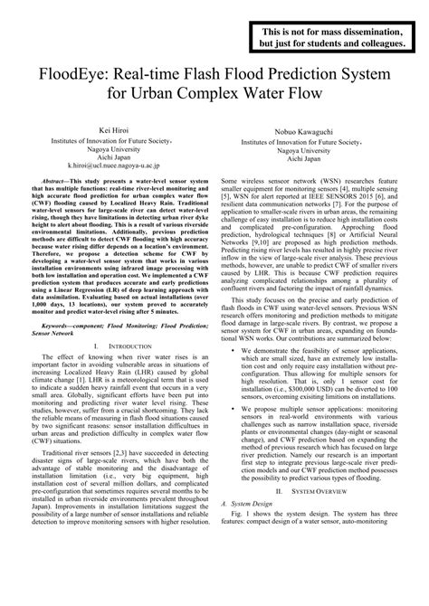 PDF FloodEye Real Time Flash Flood Prediction System For Urban Complex Water Flow