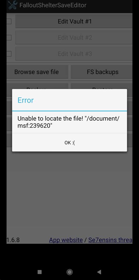 Fsse Error Unable To Locate The File Rfoshelter