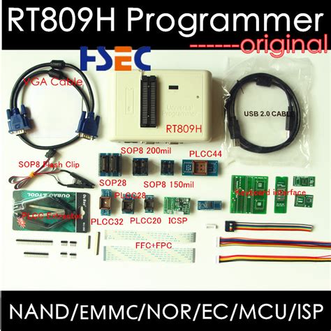 Newest Universal RT H USB Programmer SOP Flash Adapter EMMC NAND NOR Better Than CH A EZP