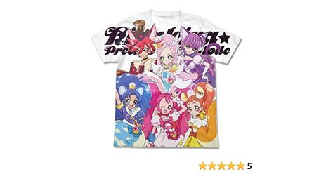 キラキラプリキュアアラモード XLサイズ フルグラフィック Tシャツ WHITE 綿製 アニメ グッズ かわいい 萌え COOL