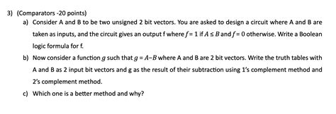 3 Comparators 20 ﻿pointsa ﻿consider ﻿a