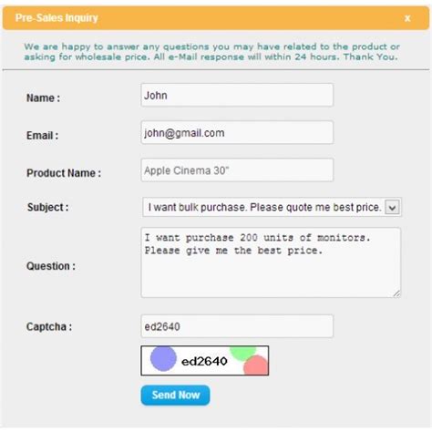 OpenCart Product Inquiry VQmod