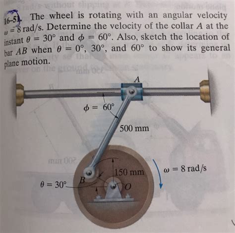 Solved The Wheel Is Rotating With An Angular Velocity Omega Chegg