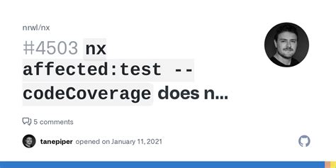 `nx Affectedtest Codecoverage` Does Not Generate Code Coverage For