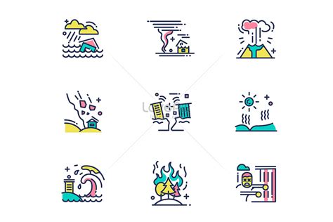 자연 재해 아이콘 Png 일러스트 무료 다운로드 Lovepik
