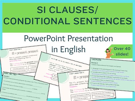 Si Clauses Spanish Conditional Sentences Powerpoint Presentation In