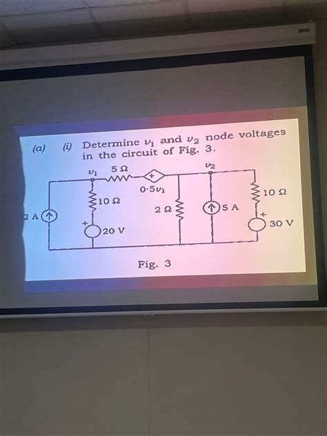 Solved A Determine V And V Node Voltagesin The Chegg