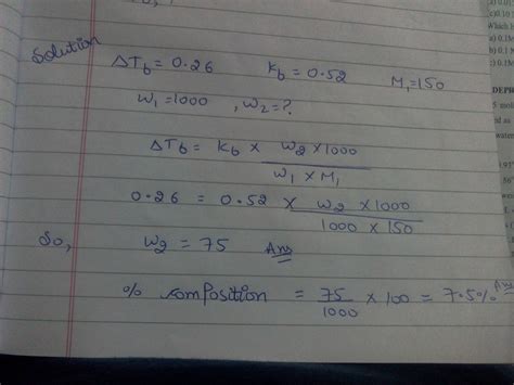 The Percentage Composition By Weight Of An Aqueous Soloution Of A