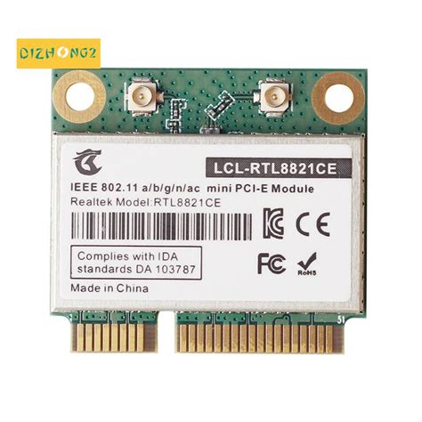 Rtl8821ce 802 11ac For Bluetooth 4 2 433mbps 2 4ghz 5ghz Dual Band Mini Pcie Wifi Card Rtl8821