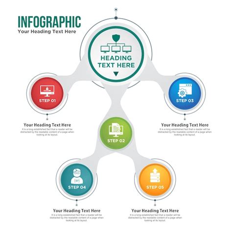 Premium Vector Infographic Template With Hierarchical Process