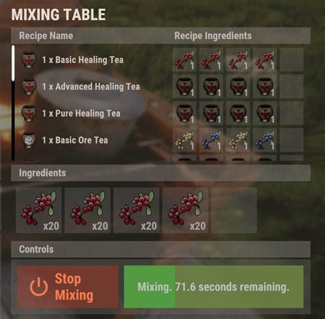 RUST Mixing Table And Tea Guide Recipes Berries More RUST Mixing Table And Tea Guide Recipes Berries More