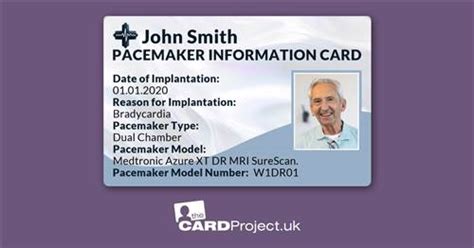 Pacemaker Id Cards Medical And Awareness Cards The Card Project Uk