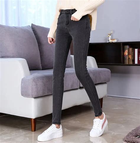 Новые женские брюки скинни джинсы зимние плотные бархатные тонкие зимние теплые длинные брюки