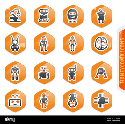 Robots Color Vector Icons For User Interface Design Stock Photo Alamy