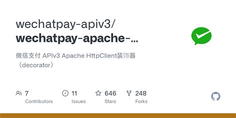 Github Wechatpay Apiv3wechatpay Apache Client 微信支付 Apiv3 Apache