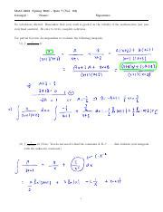 Integrating With Partial Fractions Practice Problems Without Course Hero