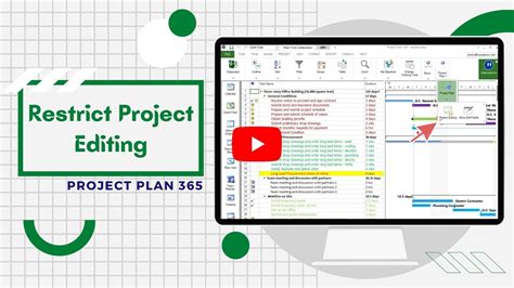 Restrict Project Editing Project Plan 365