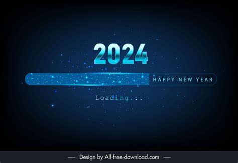 New Year 2024 Background Template Modern Dark Universe Vectors Images Graphic Art Designs In