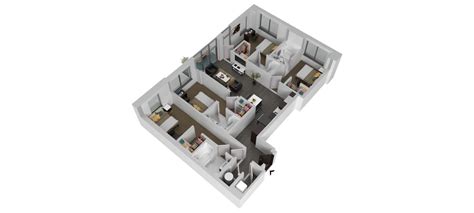 4 Bedroom Student Apartment Square On Fifth D1