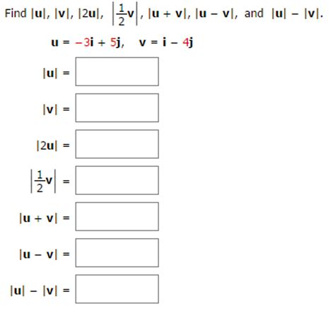 Solved Find U V 2u 12 V Uv U V And U