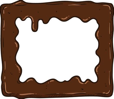 Chocolate Frame Illustration With Dripping Melted Chocolate Border