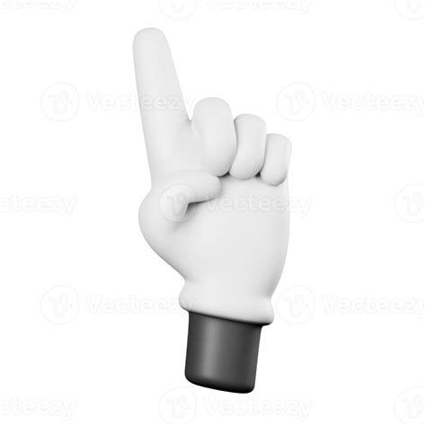 3d Cartoon Hand Gesture Pointing 10871174 Png