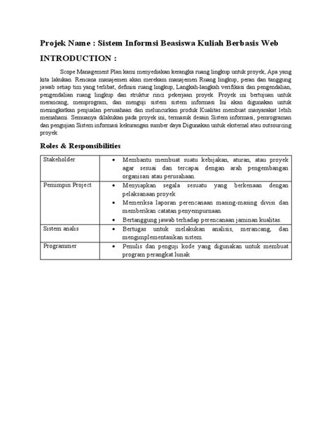 Scope Management Pdf