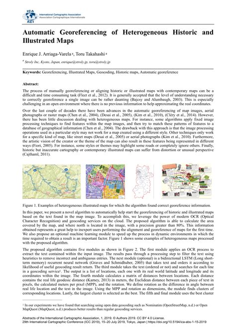 Pdf Automatic Georeferencing Of Heterogeneous Historic And Illustrated Maps