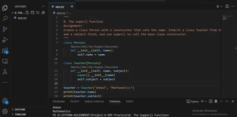 Python Oop Using Super To Inherit From Person Muhammad Arsalan Posted On The Topic Linkedin