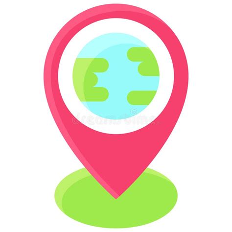 Pin With Earth Sign Icon Location Map And Navigation Vector Stock Vector Illustration Of