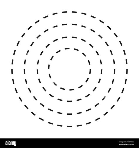 Black Dashed Concentric Circles Vector Illustration Eps 10 Stock Vector Image And Art Alamy