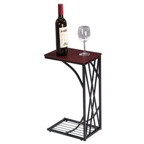 C Shaped Side Table C Shaped End Table For Couch And Bed Side Snack
