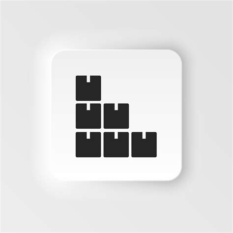 Mass Production Package Neumorphic Style Vector Icon Simple Element