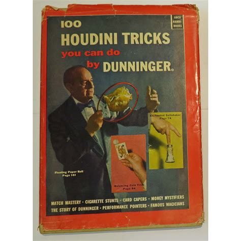 100 Houdini Tricks You Can Do By Dunninger Hardback 1954 First Edition St Marys Books And