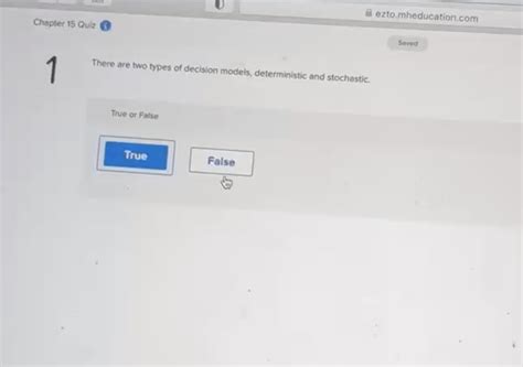 Solved There Are Two Types Of Decision Models Deterministic