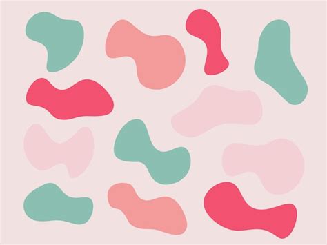 Premium Psd Colourful Abstract Shapes Fluid Hand Drawn Organic Shapes Vector Shape Creative