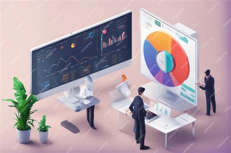 Premium Photo 3d Business People Working For Data Analytics And Monitoring On Web Report Dashboard