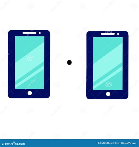 Mobile Devices Connected To Each Other Stock Illustration
