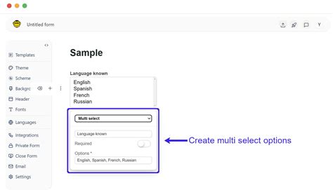 Multi Select Field Formape